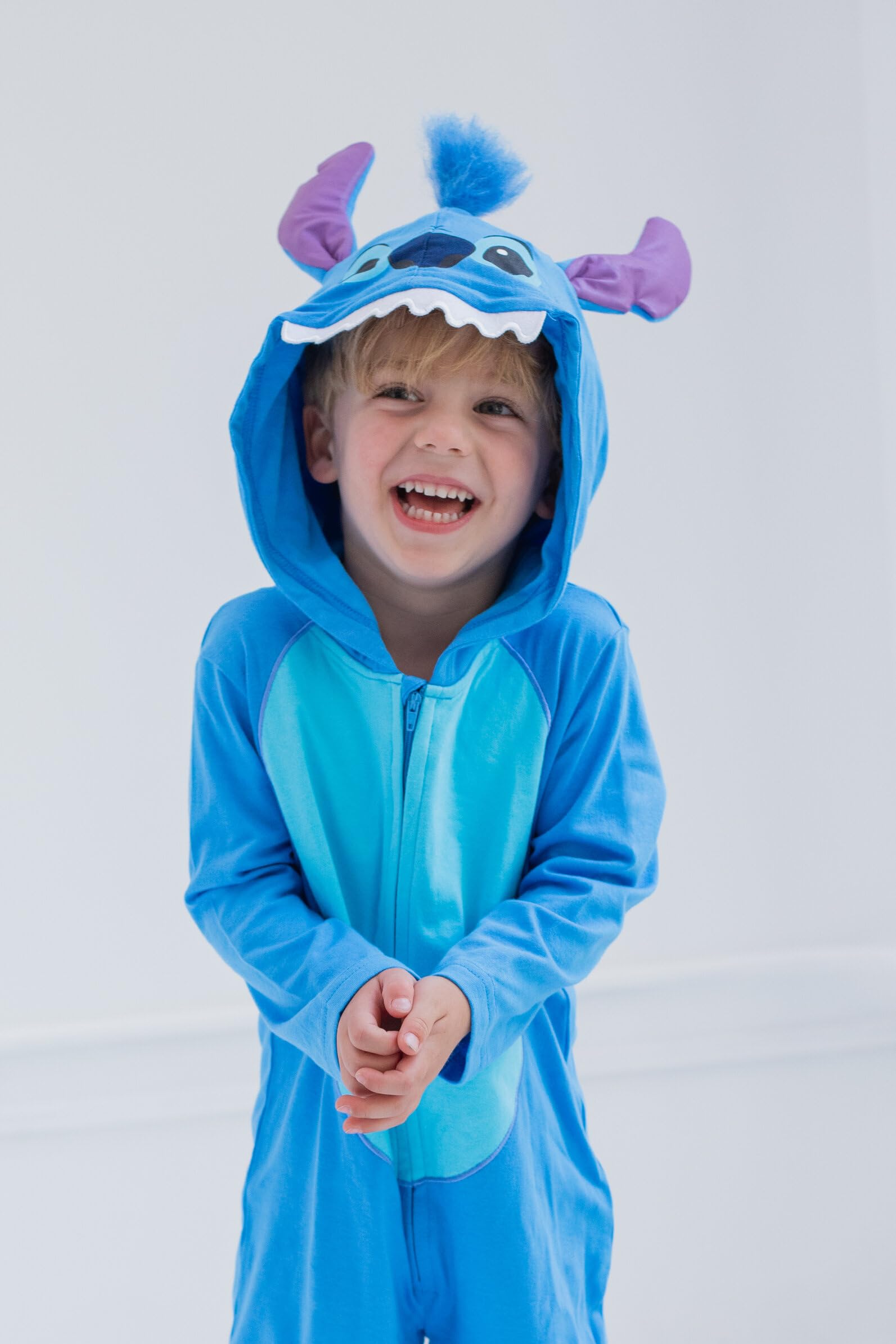 Disney Lilo & Stitch Toddler Boys Zip Up Coverall Blue 4T