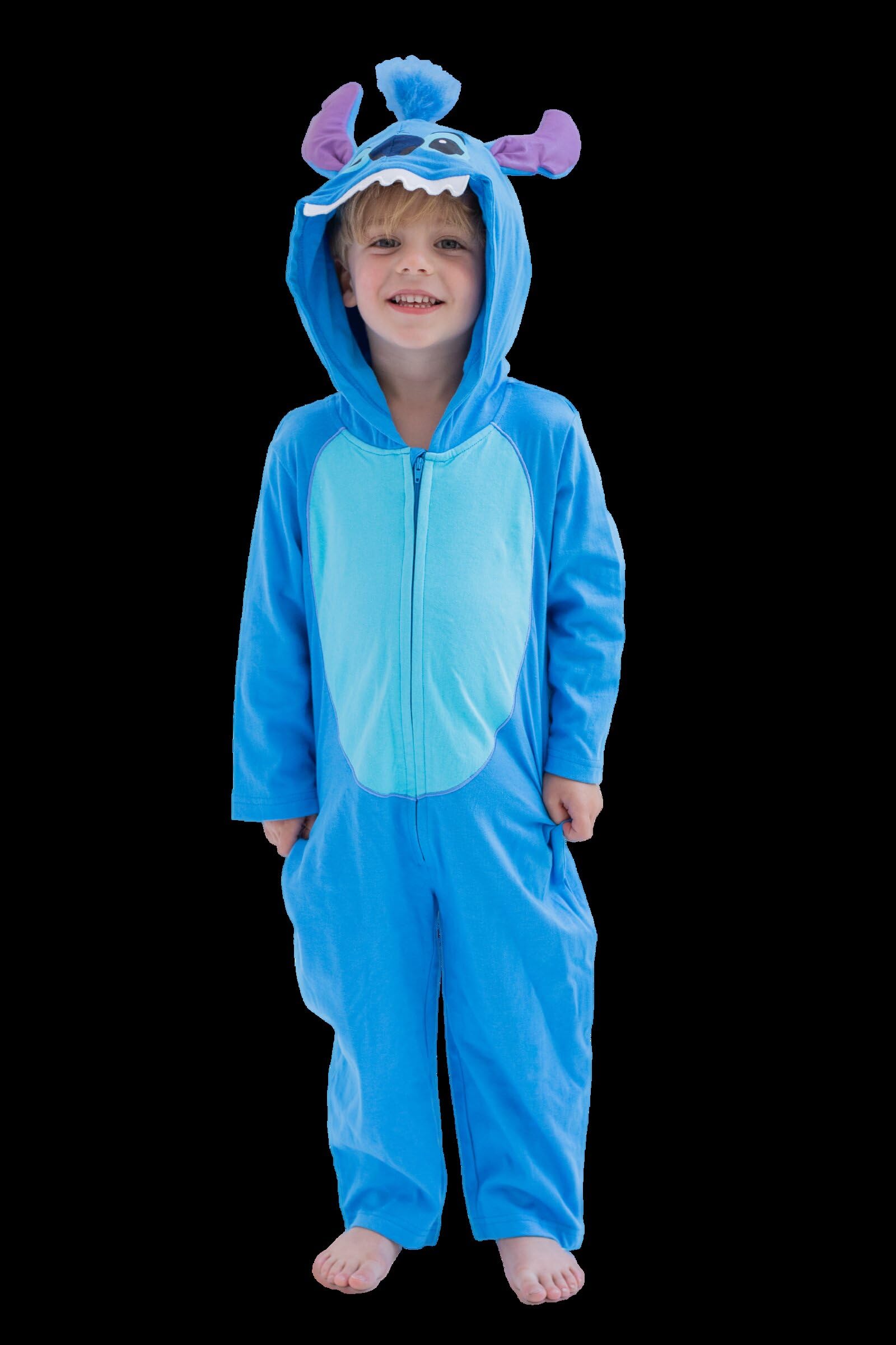Disney Lilo & Stitch Toddler Boys Zip Up Coverall Blue 4T