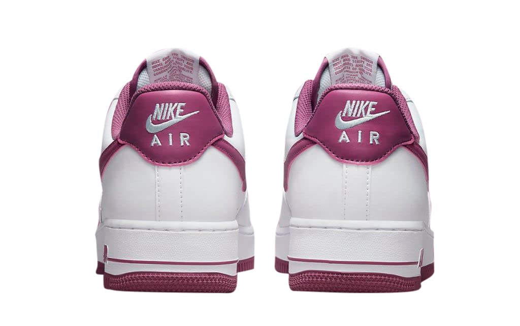 Nike Men's Air Force 1 '07 White/Light Bordeaux-White (DH7561 101) - 8.5