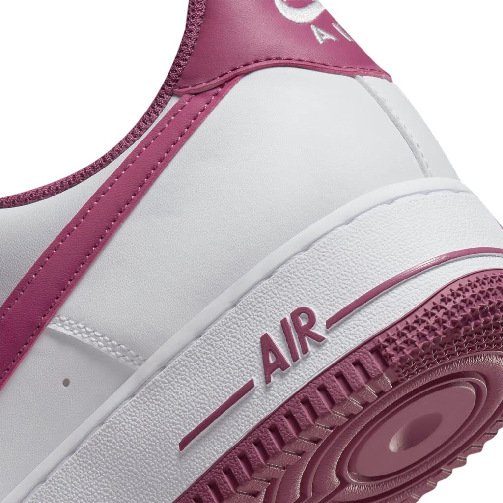 Nike Men's Air Force 1 '07 White/Light Bordeaux-White (DH7561 101) - 8.5
