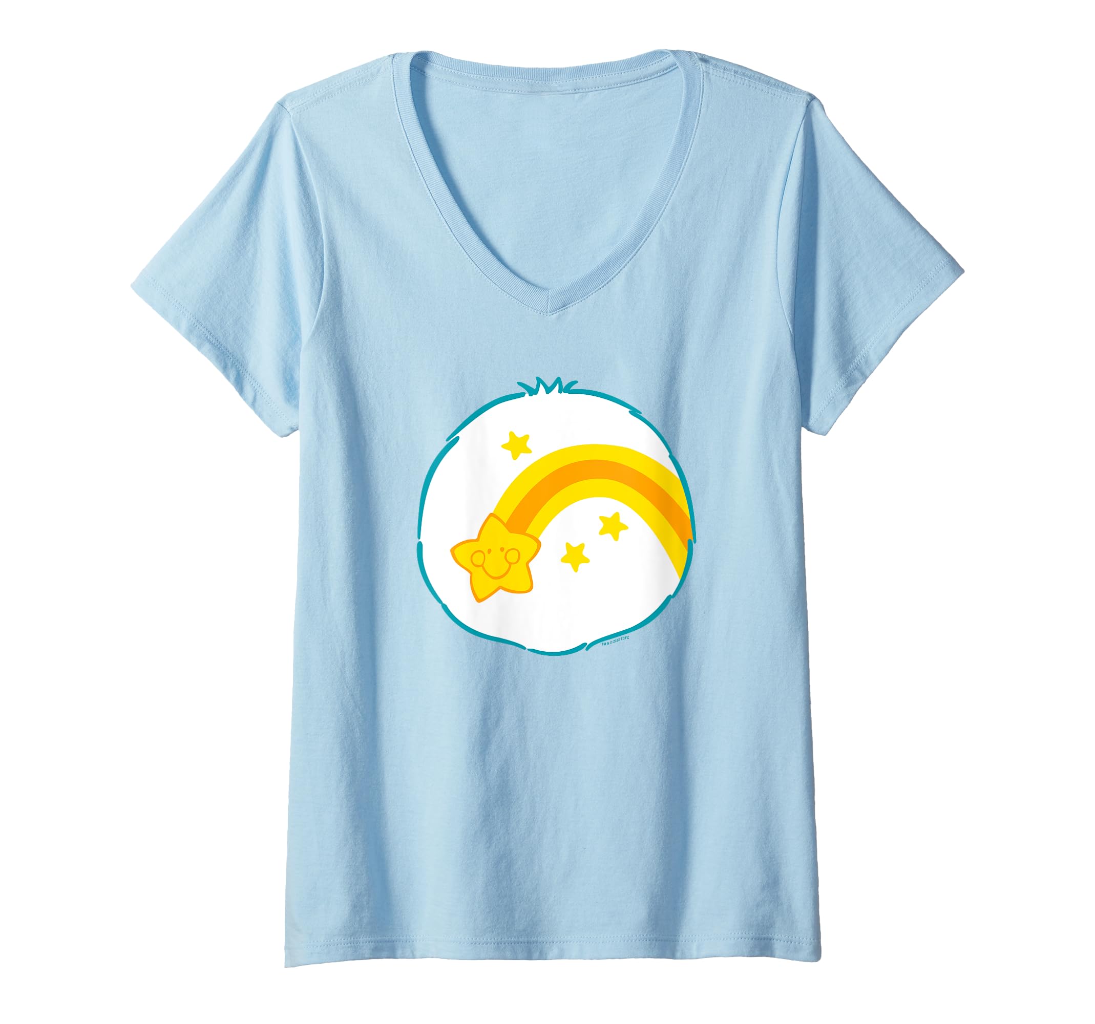 Womens Care Bears Halloween Wish Bear Shooting Star Belly Costume V-Neck T-Shirt