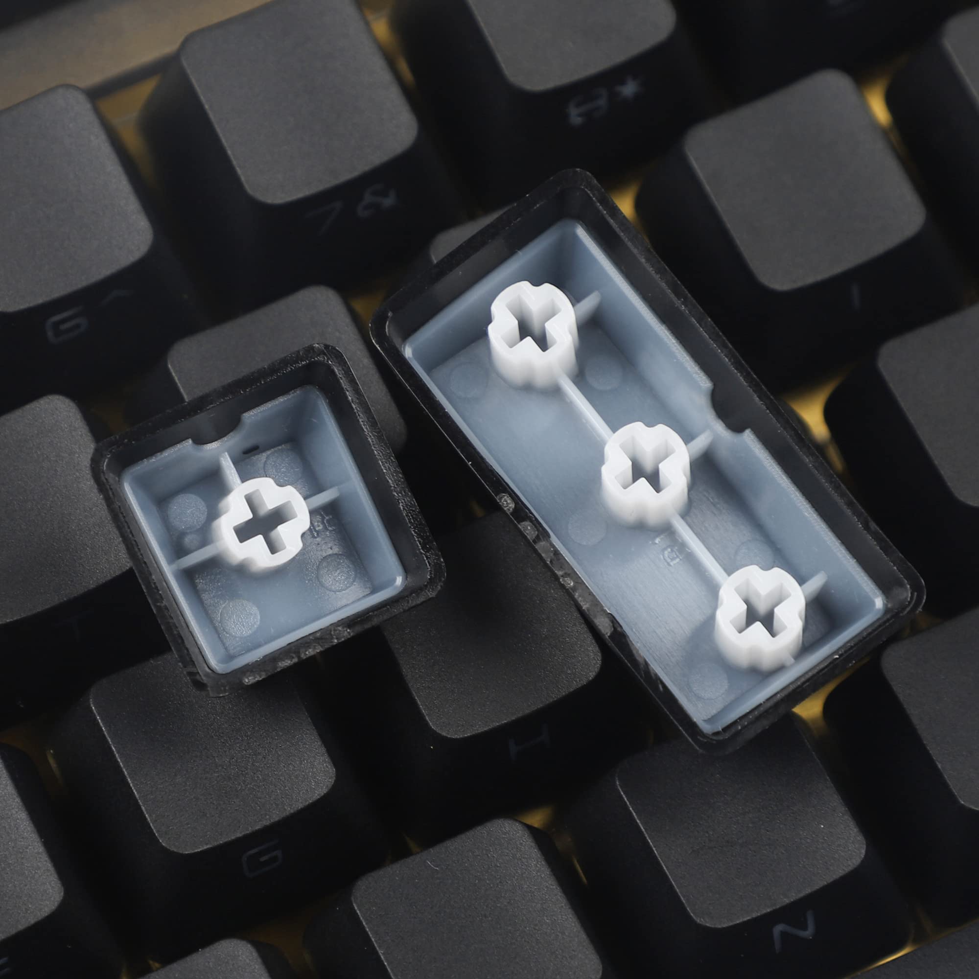 YMDK 133 Key Black White PBT Double Shot Side-lit Shine Through Backlit keycaps OEM Profile for MX Mechanical Keyboard 108 96 87 NJ80 KBD67 ID80 84 68 64 (133 Key Black)