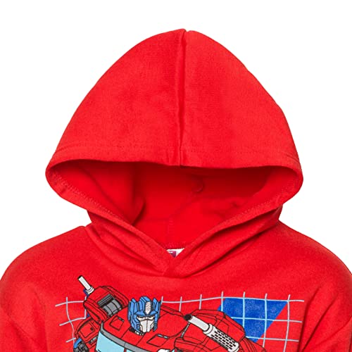 Transformers Optimus Prime Little Boys Fleece Pullover Hoodie Jogger Pants Red/Blue 7-8