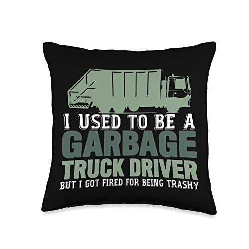 Garbage Truck Driver Joke Trucks Recycling Trashy RCV Throw Pillow