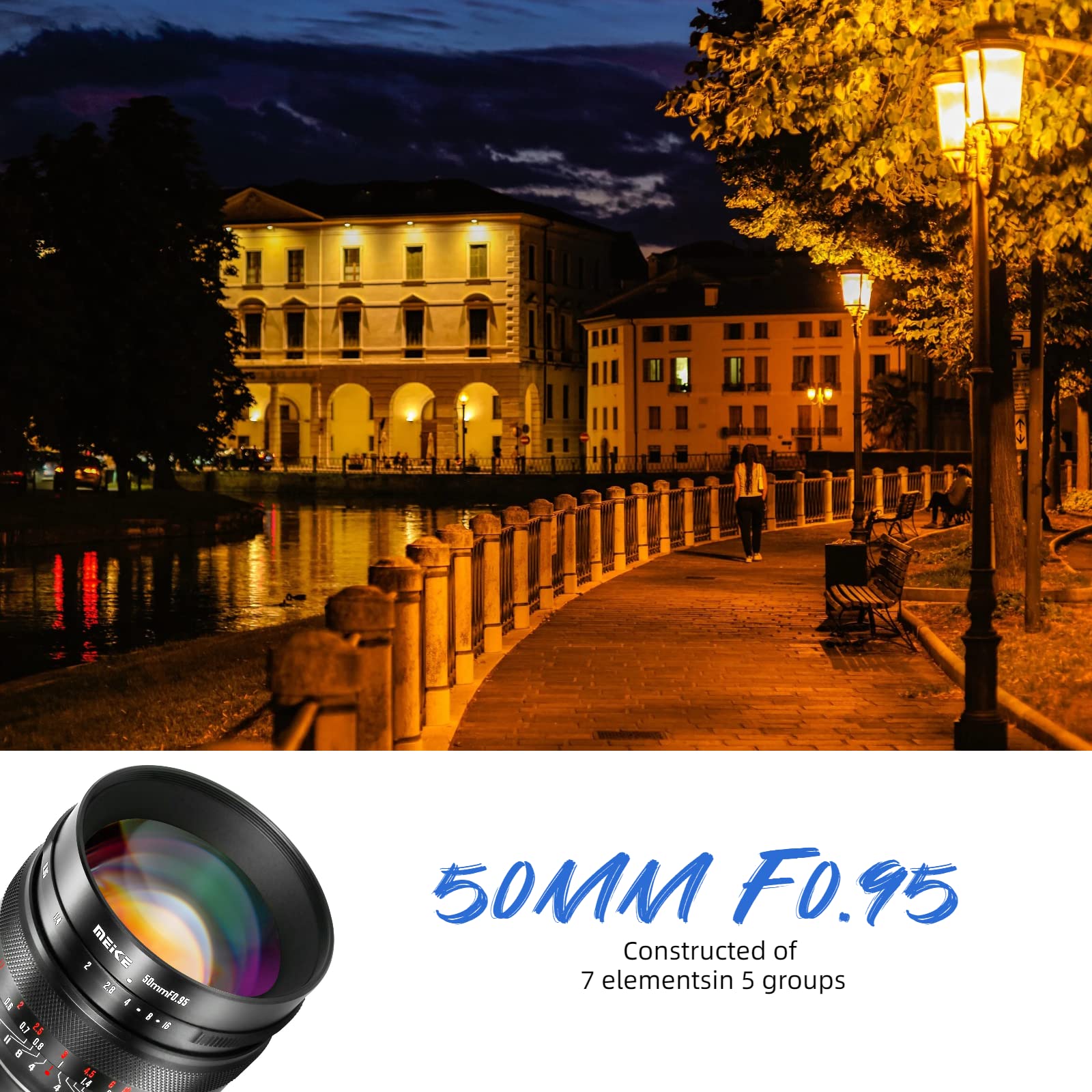 Meike 50mm f0.95 Large Aperture Manual Focus Lens Compatible with Panasonic Lumix M43 MFT Mount Digital Mirrorless Cameras GH3 GH4 GH5 GH6 GH7