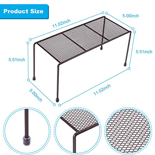 JBESUHI Mesh Kitchen Shelves,Cabinet Storage Shelf Rack, Cabinet Organization Mini Storage Shelf (Bronze, 6)