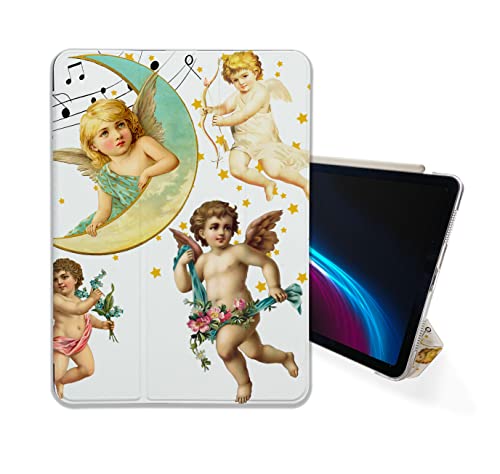 Cute Renaissance Angels Cupid case Compatible with iPad Mini Air Pro 7.9 8.3 9.7 10.2 10.9 11 12.9 inch Pattern Cover New 2022 2021 Trifold Stand 3 4 5 6 7 8 9 Generation 591 (8.3 Mini 6)