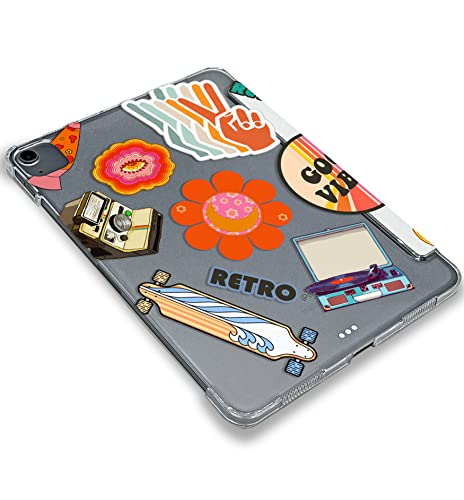 Cute Painted Vintage Retro Art case Compatible with iPad Mini Air Pro 7.9 8.3 9.7 10.2 10.9 11 12.9 inch Pattern Cover New 2022 2021 Trifold Stand 3 4 5 6 7 8 9 Generation 587 (11" Pro 1/2/3 gen)