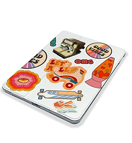Cute Painted Vintage Retro Art case Compatible with iPad Mini Air Pro 7.9 8.3 9.7 10.2 10.9 11 12.9 inch Pattern Cover New 2022 2021 Trifold Stand 3 4 5 6 7 8 9 Generation 587 (11" Pro 1/2/3 gen)