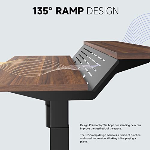 Fenge Standing Desk,55x24 Inches Electric Height Adjustable Stand up Desk,2 Tier Sit Stand Home Office Desk,Memory Computer Standing Table Ergonomic Workstation