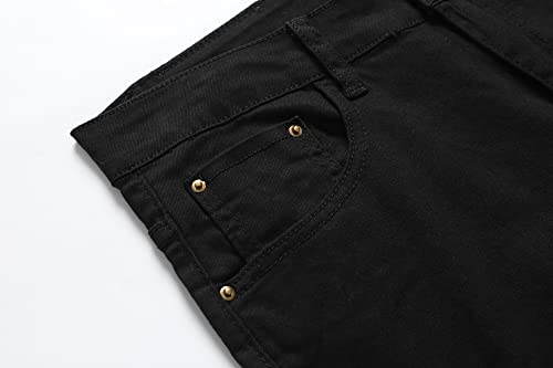 WULFUL Men's Ripped Jeans Slim Fit Skinny Stretch Comfy Denim Jeans Pants