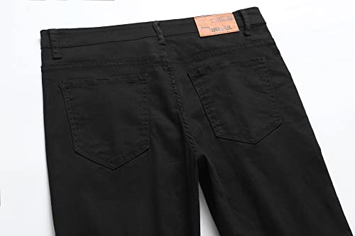 WULFUL Men's Ripped Jeans Slim Fit Skinny Stretch Comfy Denim Jeans Pants