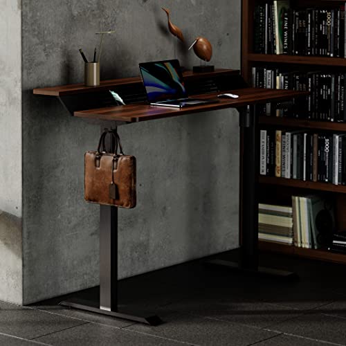 Fenge Standing Desk,55x24 Inches Electric Height Adjustable Stand up Desk,2 Tier Sit Stand Home Office Desk,Memory Computer Standing Table Ergonomic Workstation