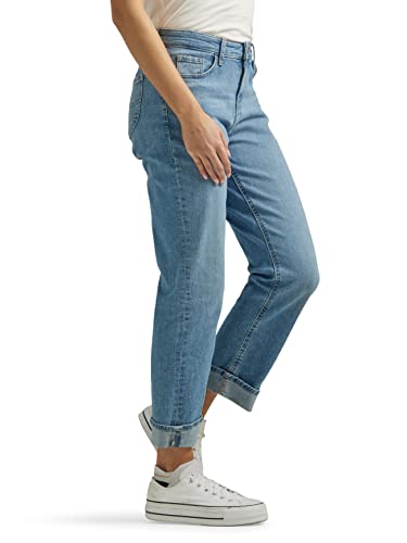 Lee womens Mid Rise Boyfriend Jeans, Home Laundered, 4 US