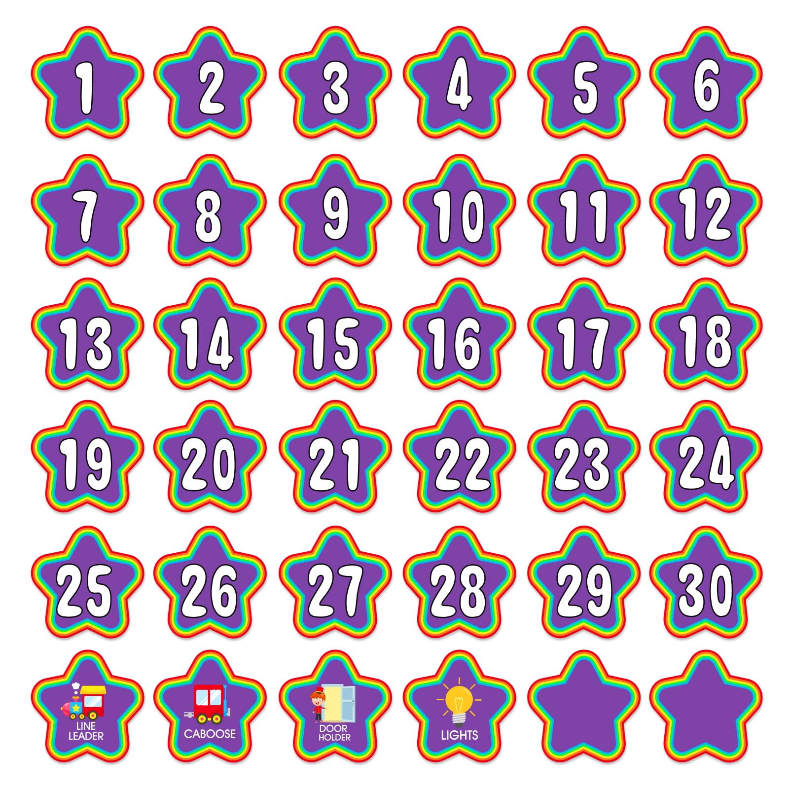 WaaHome Line Up Spots for Classroom Floor - 36pcs 4" Removable Vinyl Dots Number Stickers - Teacher Supplies and Decorations