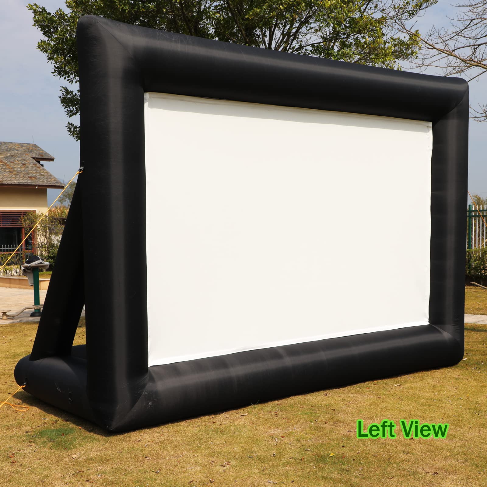 staelea 21ft Inflatable Projector Movie Screen for Outside and Indoor Theater Projector Screen,Supports Front and Rear Projection,Includes a Powerful Fan, Strapping, Repair Kit and Storage Bag