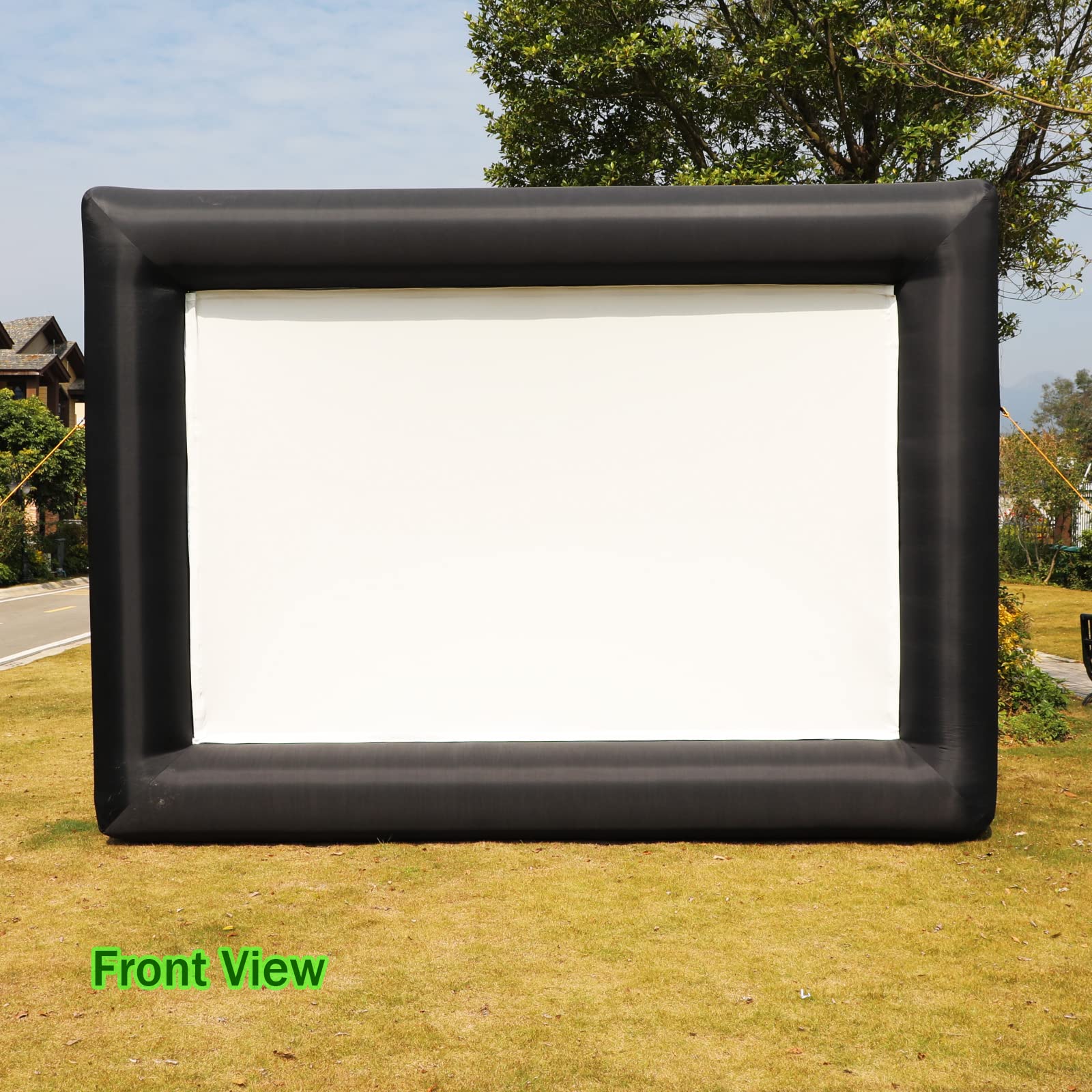 staelea 21ft Inflatable Projector Movie Screen for Outside and Indoor Theater Projector Screen,Supports Front and Rear Projection,Includes a Powerful Fan, Strapping, Repair Kit and Storage Bag