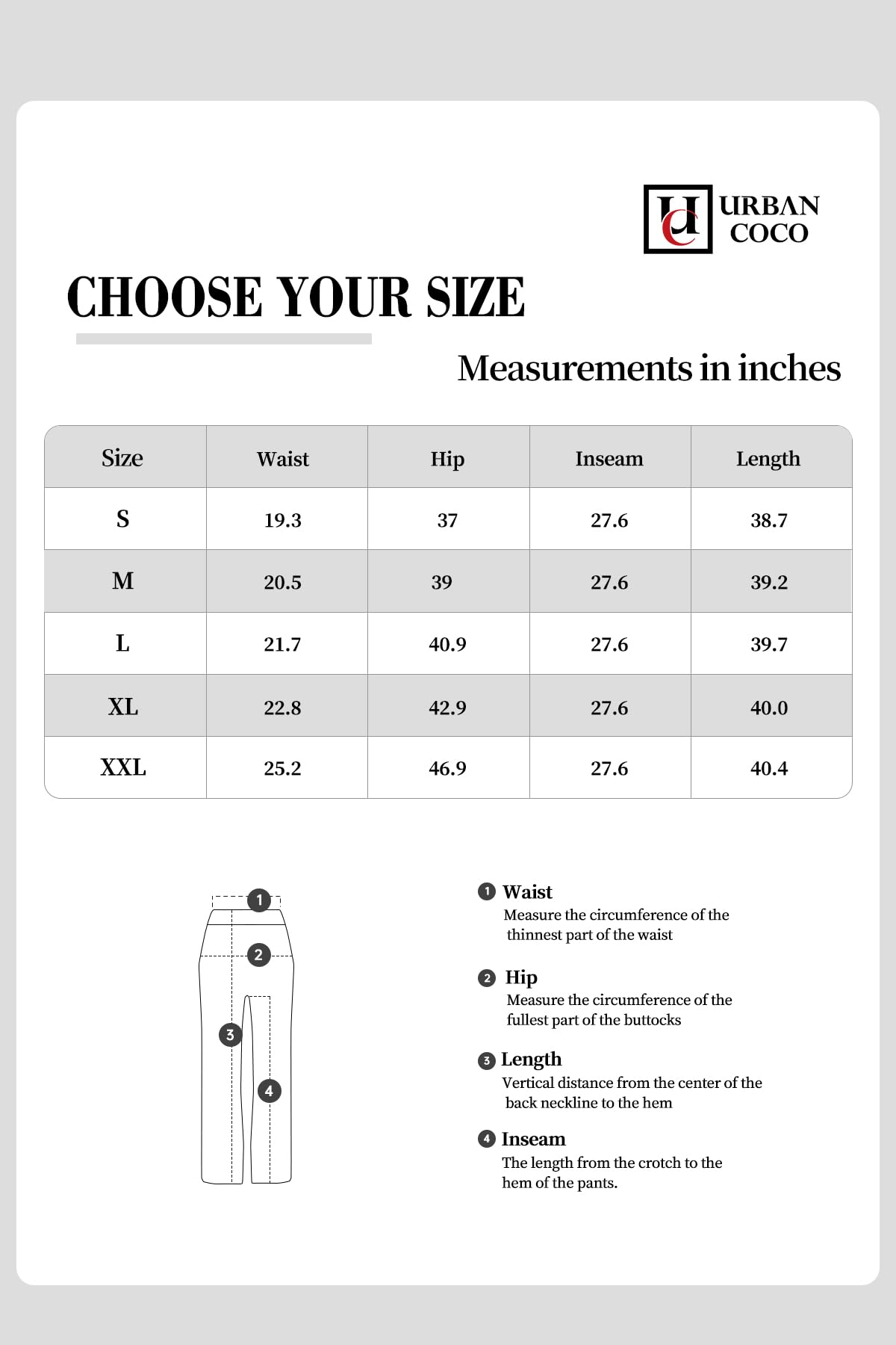 Urban CoCo Women's Solid Wide Leg Palazzo Lounge Pants Casual Straight Leg High Waist Stretch Pants (White, XL)