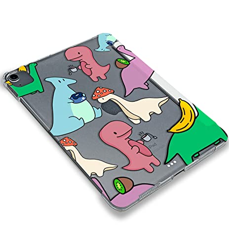 Cute Dino Kid Colorful case Compatible with iPad Mini Air Pro 7.9 8.3 9.7 10.2 10.9 11 12.9 inch Pattern Cover New 2022 2021 Trifold Stand 3 4 5 6 7 8 9 Generation 563 (12.9 Pro 3/4/5 gen)