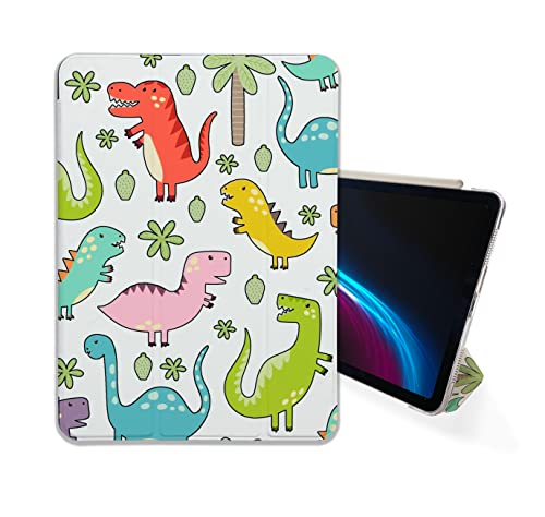Cute Dino Kid Colorful case Compatible with iPad Mini Air Pro 7.9 8.3 9.7 10.2 10.9 11 12.9 inch Pattern Cover New 2022 2021 Trifold Stand 3 4 5 6 7 8 9 Generation 560 (11" Pro 1/2/3 gen)