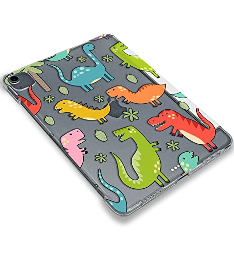 Cute Dino Kid Colorful case Compatible with iPad Mini Air Pro 7.9 8.3 9.7 10.2 10.9 11 12.9 inch Pattern Cover New 2022 2021 Trifold Stand 3 4 5 6 7 8 9 Generation 560 (11" Pro 1/2/3 gen)