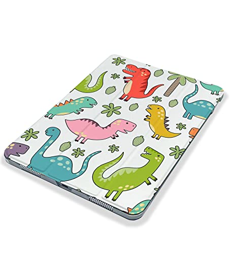 Cute Dino Kid Colorful case Compatible with iPad Mini Air Pro 7.9 8.3 9.7 10.2 10.9 11 12.9 inch Pattern Cover New 2022 2021 Trifold Stand 3 4 5 6 7 8 9 Generation 560 (11" Pro 1/2/3 gen)