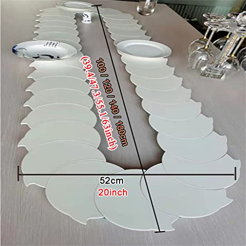 Rotating Party Turntable for Rectangular Tables ABS Material is Easy to Assemble Lazy Susan Modular Design Kitchen Dinner TurningTable Tray L100/120/140/160cm