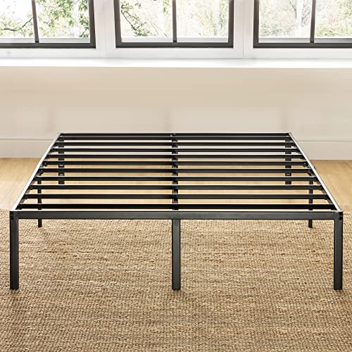 Best Price Mattress 14 Inch Metal Platform Beds w/ Heavy Duty Steel Slat Mattress Foundation (No Box Spring Needed), Black
