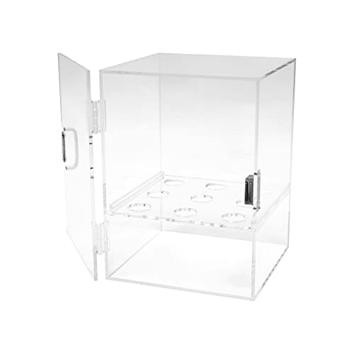 LYNICESHOP 9 Holes Ice Cream Cone Holder, Clear Acrylic Display Cabinet, Transparent Ice Cream Cone Bracket, Ice Cream Display Stand Holder for Dessert Shop and Ice Cream Fair