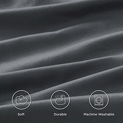 BEDSURE Queen Sheet Set - Soft 1800 Sheets for Queen Size Bed, 4 Pieces Hotel Luxury Grey Queen Sheets, Easy Care Polyester Microfiber Cooling Bed Sheet Set