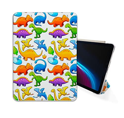 Funny Cute Dino Kid Dinosaur case Compatible with iPad Mini Air Pro 7.9 8.3 9.7 10.2 10.9 11 12.9 inch Pattern Cover New 2022 2021 Trifold Stand 3 4 5 6 7 8 9 Generation 503 (9.7" 5/6 gen)