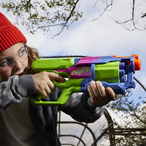 Nerf Mega CycloneShock Toy Blaster, Cybershock Color Style, 6-Dart Drum, 6 AccuStrike Mega Darts, Easy Priming (Amazon Exclusive)