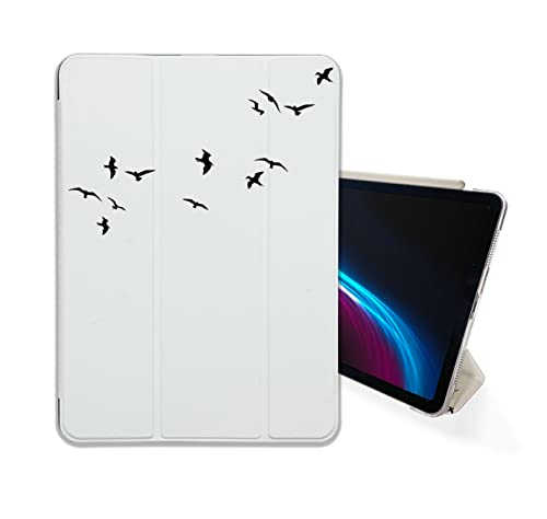 Cute Black Birds Tree Nature case Compatible with iPad Mini Air Pro 7.9 8.3 9.7 10.2 10.9 11 12.9 inch Pattern Cover New 2022 2021 Trifold Stand 3 4 5 6 7 8 9 Generation 485 (10.2" 7/8/9 gen)