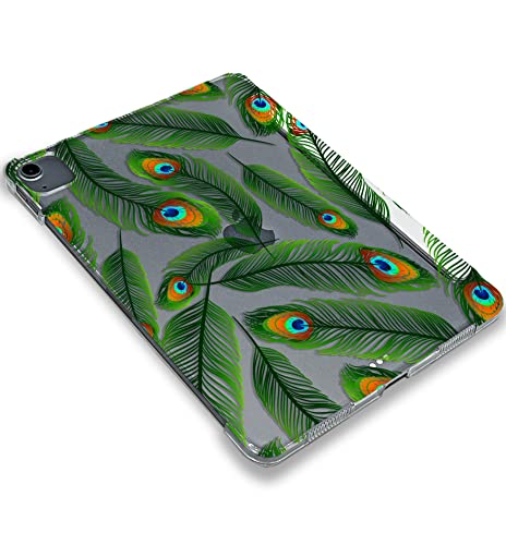 Cute Peacock Feather Art case Compatible with iPad Mini Air Pro 7.9 8.3 9.7 10.2 10.9 11 12.9 inch Pattern Cover New 2022 2021 Trifold Stand 3 4 5 6 7 8 9 Generation 483 (12.9 Pro 3/4/5 gen)