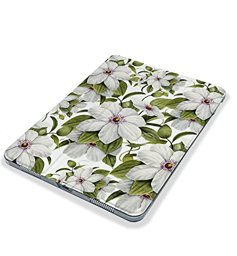 Kawaii White Flowers Cute Art case Compatible with iPad Mini Air Pro 7.9 8.3 9.7 10.2 10.9 11 12.9 inch Pattern Cover New 2022 2021 Trifold Stand 3 4 5 6 7 8 9 Generation 480 (10.9" Air 4)