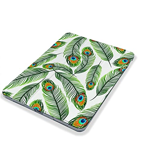 Cute Peacock Feather Art case Compatible with iPad Mini Air Pro 7.9 8.3 9.7 10.2 10.9 11 12.9 inch Pattern Cover New 2022 2021 Trifold Stand 3 4 5 6 7 8 9 Generation 483 (12.9 Pro 3/4/5 gen)