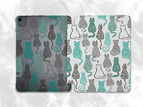 Cute Cat Silhouette Kitten case Compatible with iPad Mini Air Pro 7.9 8.3 9.7 10.2 10.9 11 12.9 inch Pattern Cover New 2022 2021 Trifold Stand 3 4 5 6 7 8 9 Generation 473 (12.9 Pro 3/4/5 gen)