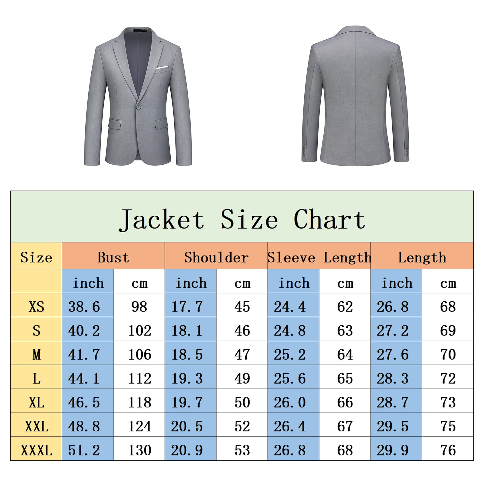 Men's Casual Slim Fit Suit Blazer Jacket One Button Lightweight Sport Coats Formal Dress Daily Business Suit Jacket Black