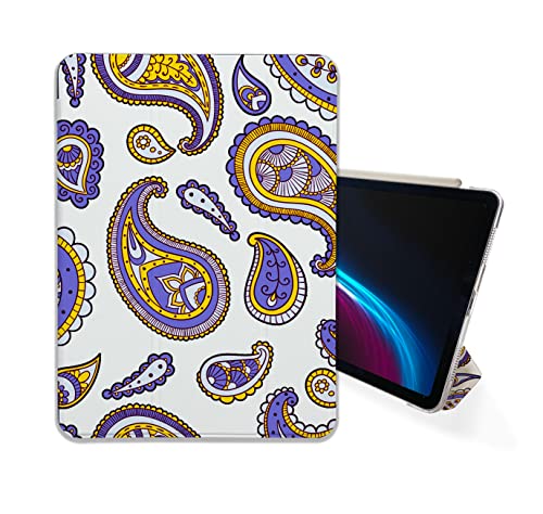 Abstract Purple Yellow Art case Compatible with iPad Mini Air Pro 7.9 8.3 9.7 10.2 10.9 11 12.9 inch Pattern Cover New 2022 2021 Trifold Stand 3 4 5 6 7 8 9 Generation 471 (11" Pro 1/2/3 gen)
