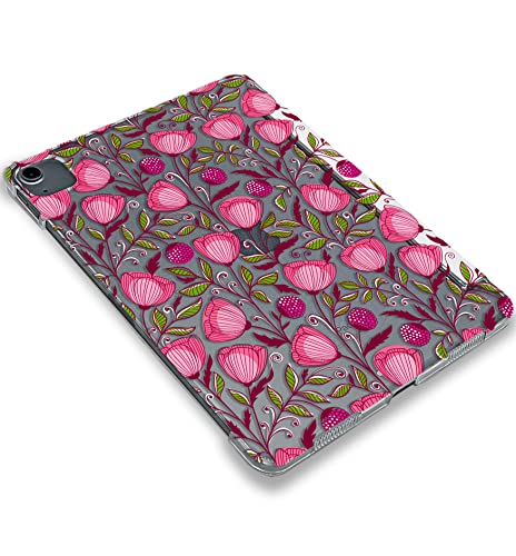 Kawaii Pink Flower Cute Berry case Compatible with iPad Mini Air Pro 7.9 8.3 9.7 10.2 10.9 11 12.9 inch Pattern Cover New 2022 2021 Trifold Stand 3 4 5 6 7 8 9 Generation 465 (11" Pro 1/2/3 gen)