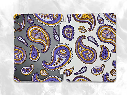 Abstract Purple Yellow Art case Compatible with iPad Mini Air Pro 7.9 8.3 9.7 10.2 10.9 11 12.9 inch Pattern Cover New 2022 2021 Trifold Stand 3 4 5 6 7 8 9 Generation 471 (11" Pro 1/2/3 gen)
