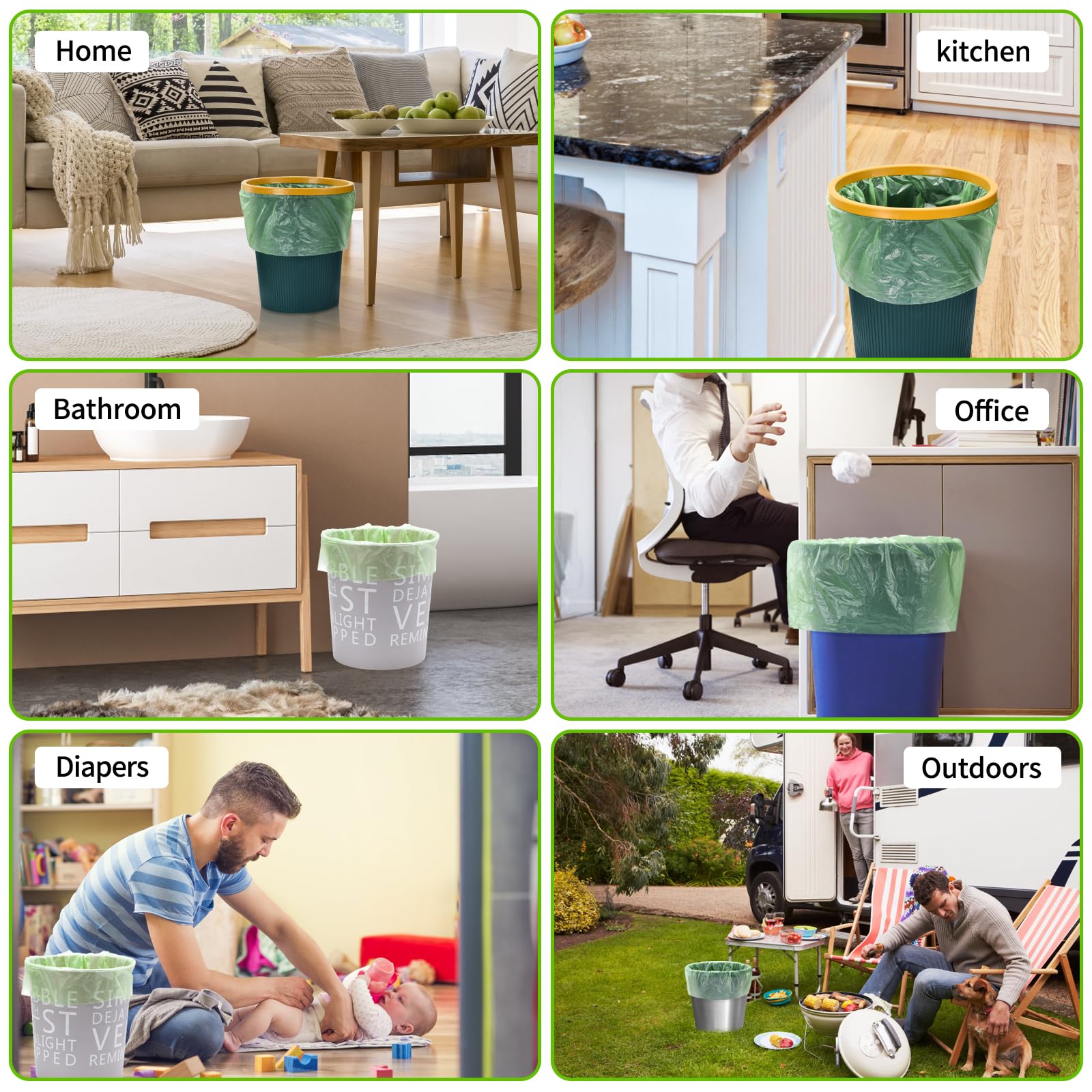 [200 Counts] 2.6 Gallon Biodegradable Trash Bags | Eco-Friendly, Unscented, 10L Small Size Bags for Bathroom Bedroom Office Kitchen Trash Can | Compostable Garbage Bag by EnvoWise