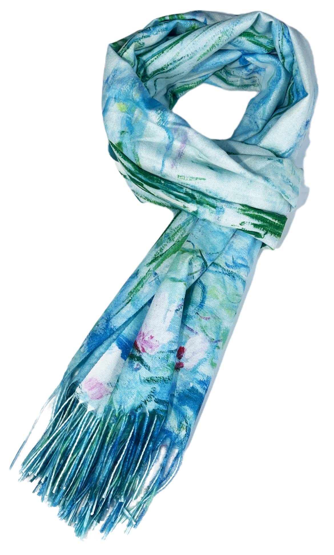 VIUJUH Soft Cashmere Feel Scarf Elegant Large Winter Warm Scarves Shawl Wrap Gifts Monet Klimt Van Gogh's Art Printed