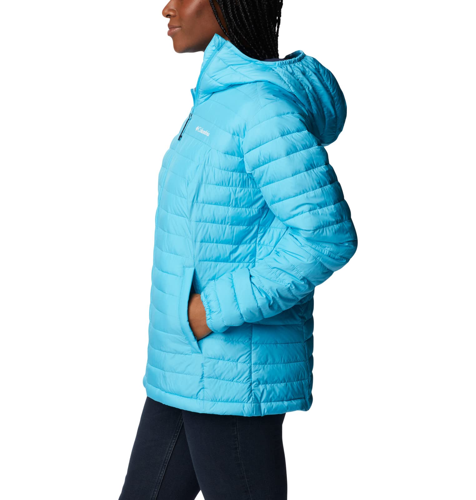 Columbia Women's Silver Falls Hooded Jacket, Atoll, X-Large