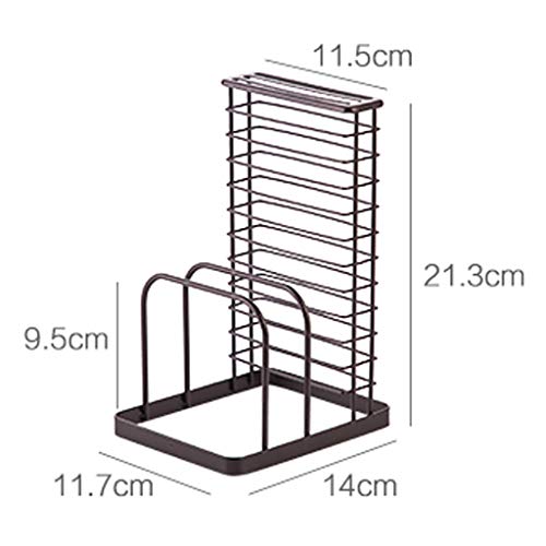 DRNKS Lid Rack Wrought Iron Kitchen Cutting Board Rack Shelf Pot Cover Rack Kitchen Knife Rack Cutting Board Rack Chopping Board Rack Applicable to kitchen stove