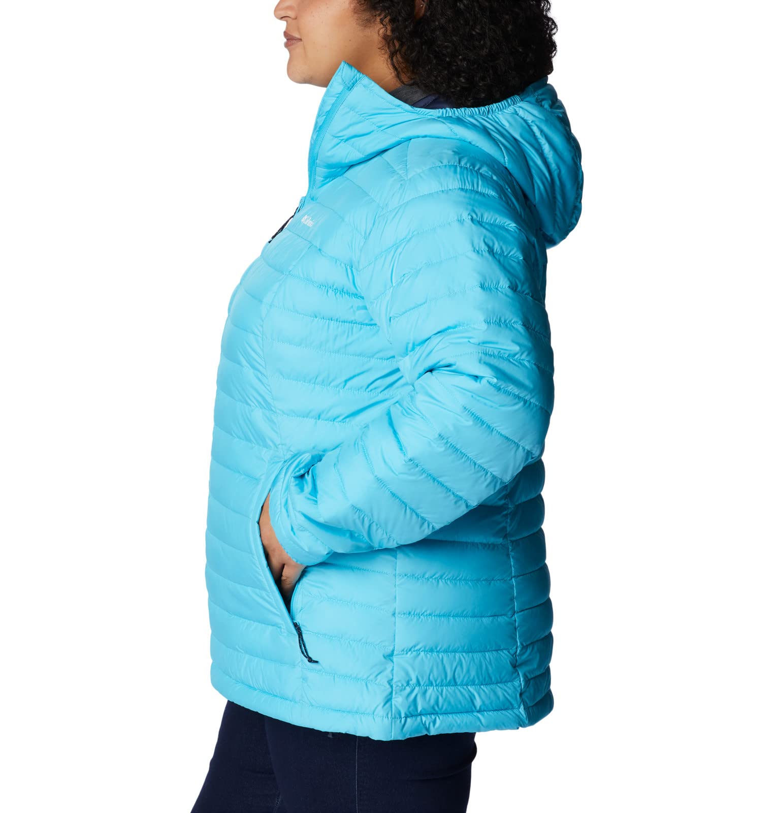 Columbia Women's Silver Falls Hooded Jacket, Atoll, X-Large
