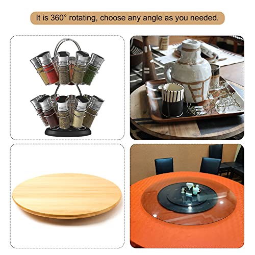 MECCANIXITY 7inch Rotating Swivel Stand with Steel Ball Bearings Lazy Susan Base Turntable for Kitchen Corner Cabinets, Clear