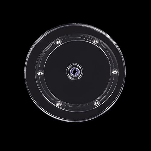 MECCANIXITY 7inch Rotating Swivel Stand with Steel Ball Bearings Lazy Susan Base Turntable for Kitchen Corner Cabinets, Clear