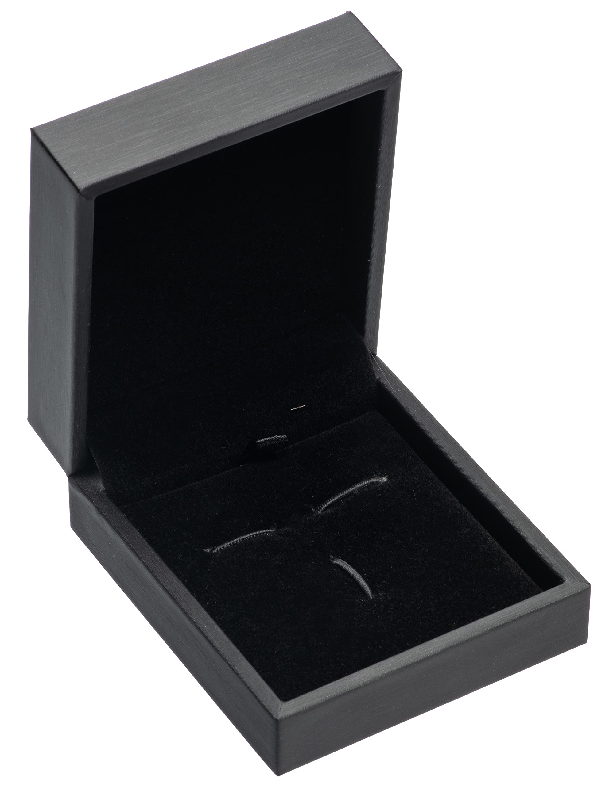 Giftop PU Leather Cufflink Tie Clip Box Cuff Links Storage Gift Box Jewelry Display Case (Black)