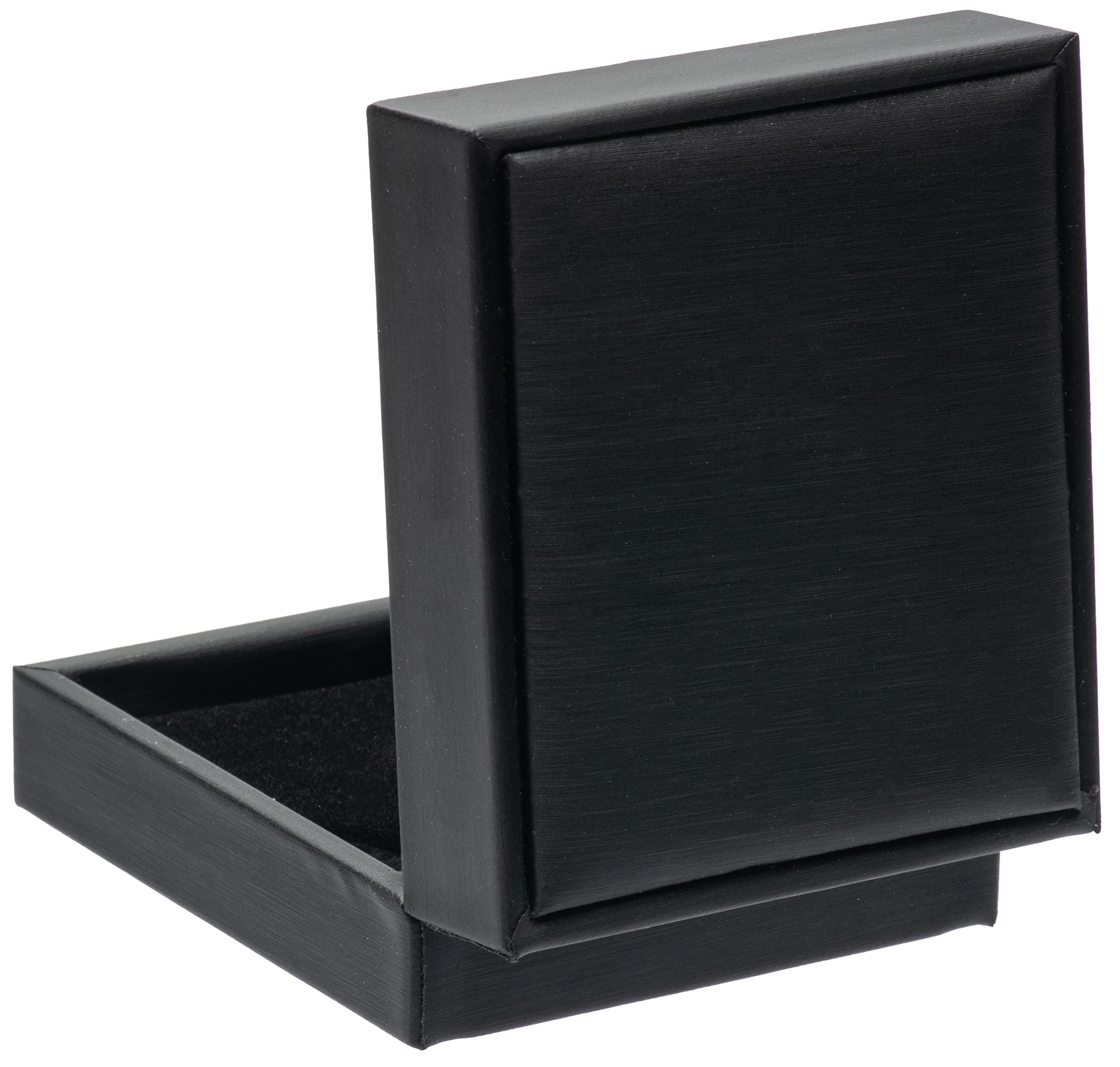 Giftop PU Leather Cufflink Tie Clip Box Cuff Links Storage Gift Box Jewelry Display Case (Black)